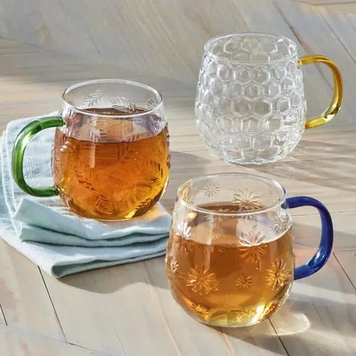 TAG Flower Glass Mug Glass Everyday