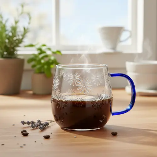 TAG Flower Glass Mug Glass Everyday