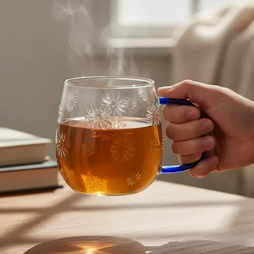 TAG Flower Glass Mug Glass Everyday