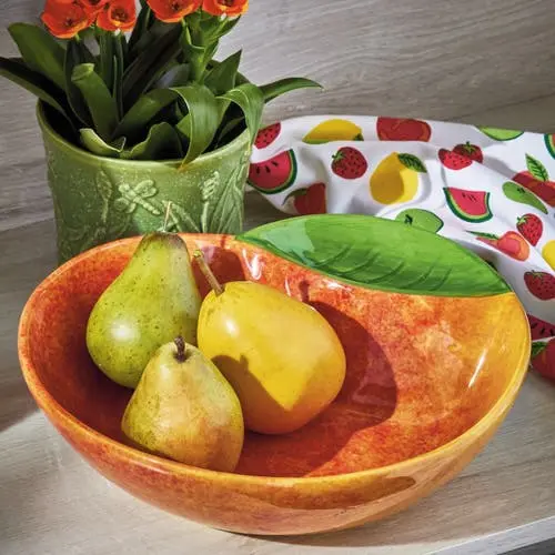 TAG Peach 2 Part Divided Server Multi Earthenware Summer
