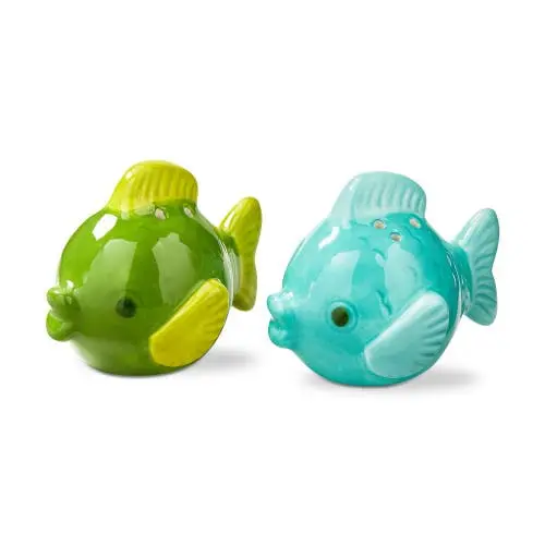 TAG Fish S&p S/2 Multi Earthenware Summer - Blue