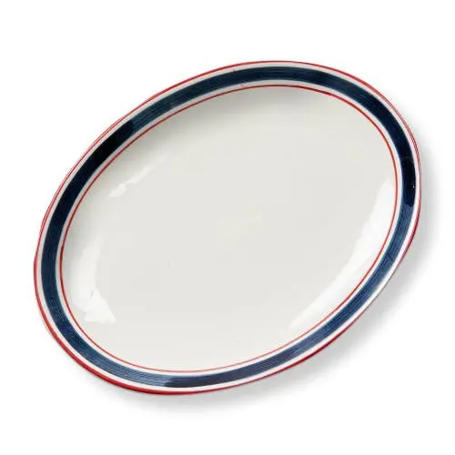 TAG Summer Stripe Serving Platter Dishwasher Safe Perfect For Entertaining - Multicolored