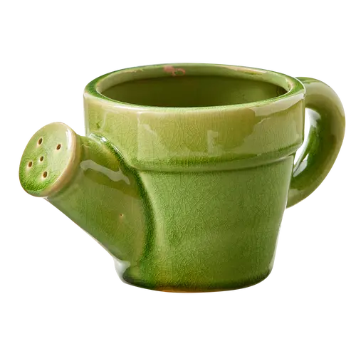 TAG Watering Can Planter Stoneware Spring - Green