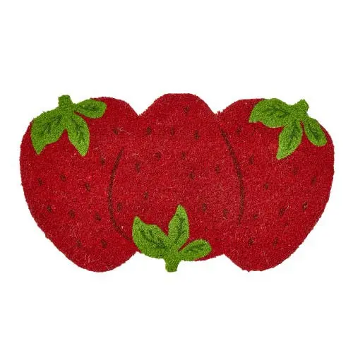 TAG Strawberry Non-slip Coir Mat Multi Coir Summer - Red