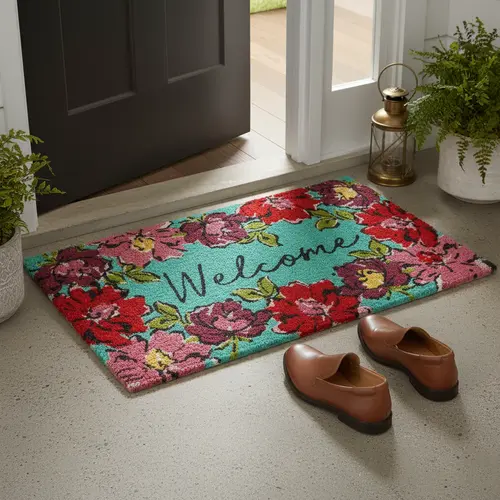 TAG In Bloom Welcome Coir Mat Multi Coir Summer