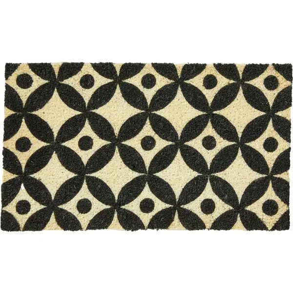 TAG Circles Coir Mat Multi Coir Summer - Black