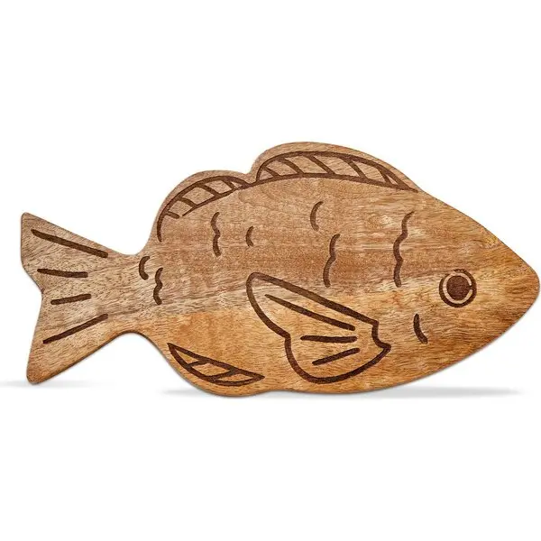 TAG Fish Board Natural Mango Wood Summer - Brown