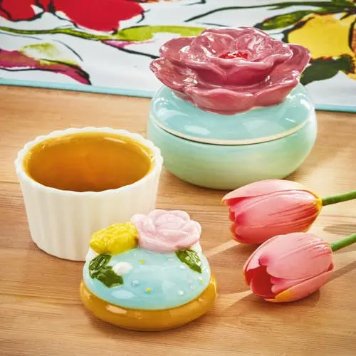 TAG In Bloom Trinket Dish Multi Earthenware Spring