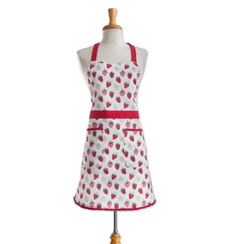 TAG Strawberries Apron Cotton Everyday - Pink