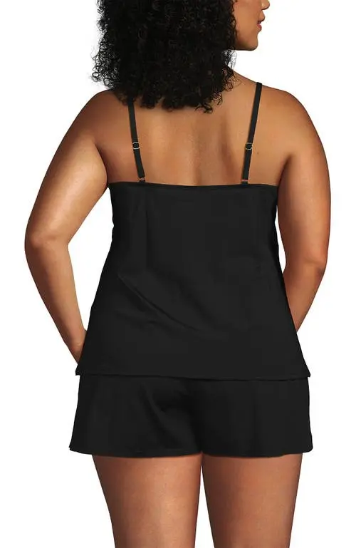 LANDS' END Tulip Romper Swimsuit With V-neck And Adjustable Straps