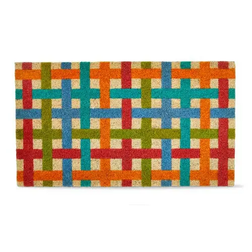 TAG Multi Color Weave Non-slip Coir Mat Multi Coir Everyday - Beige