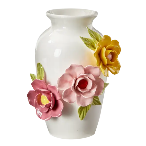 TAG Fiora Decorative Vasenovelty Everyday Home Decor Accent - White
