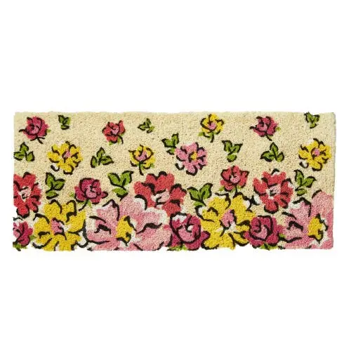 TAG Flower Cascade Estate Coir Mat Multi Coir Everyday,summer - Beige