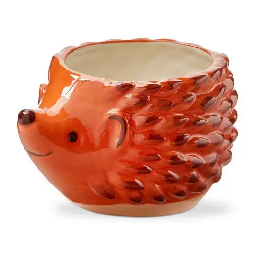 TAG Hedgehog 4" Planter Multi Earthenware Spring - Brown