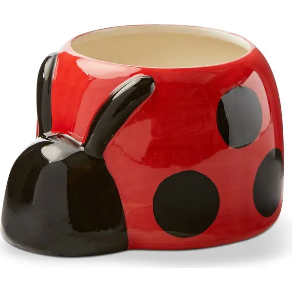 TAG Ladybug 4" Planter Multi Earthenware Spring - Red
