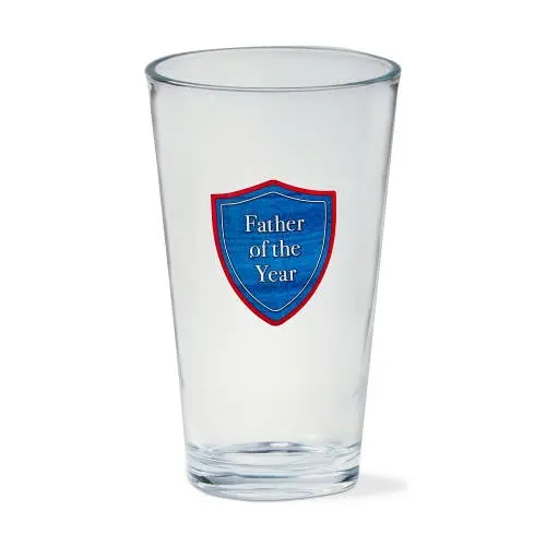 TAG Father Of The Year Pilsner Beer Glass Dishwasher Safe - Clear