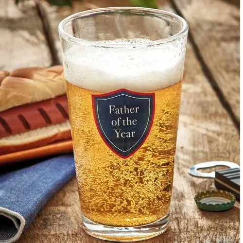 TAG Father Of The Year Pilsner Beer Glass Dishwasher Safe