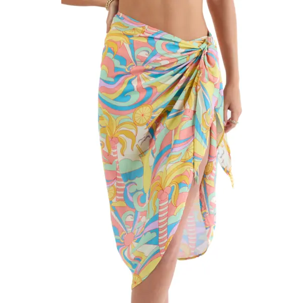 Kenny Flowers Printed Maxi Pareo - Yellow
