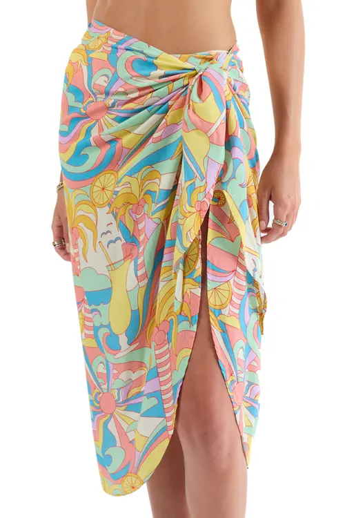 Kenny Flowers Printed Maxi Pareo