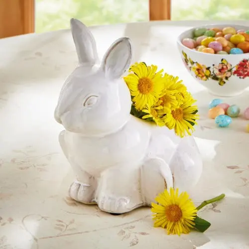 TAG Sitting Bunny Planter Stoneware Spring