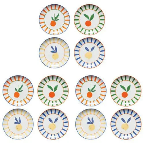 DANICA BRANDS Set Of 12 Appie Plates Burst - Citrus