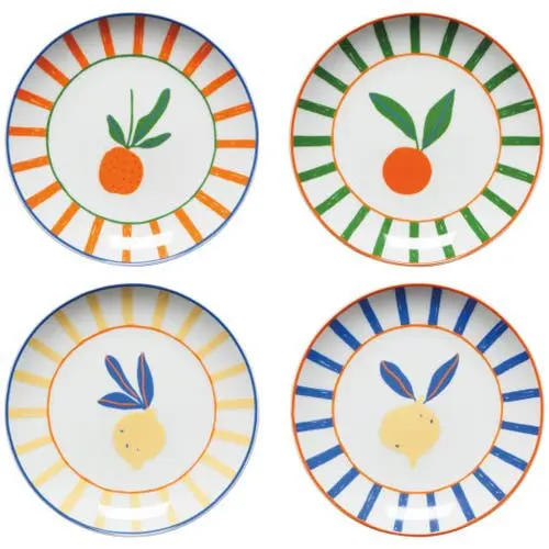 DANICA BRANDS Set Of 12 Appie Plates Burst