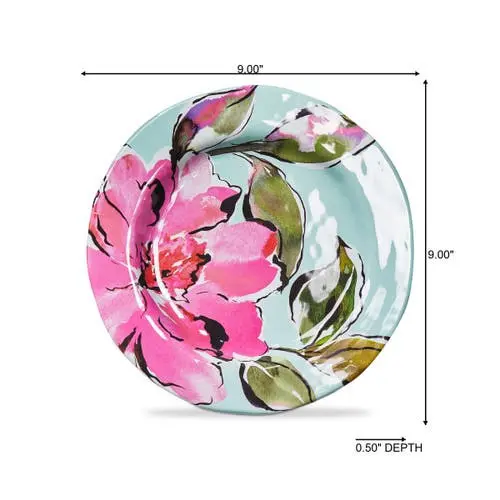 TAG In Bloom Melamine Salad Plate Multi Melamine Spring