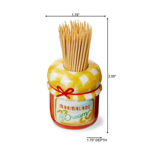 TAG Jam Jar Toothpick Holder Set Stylish Kitchen Accessory
