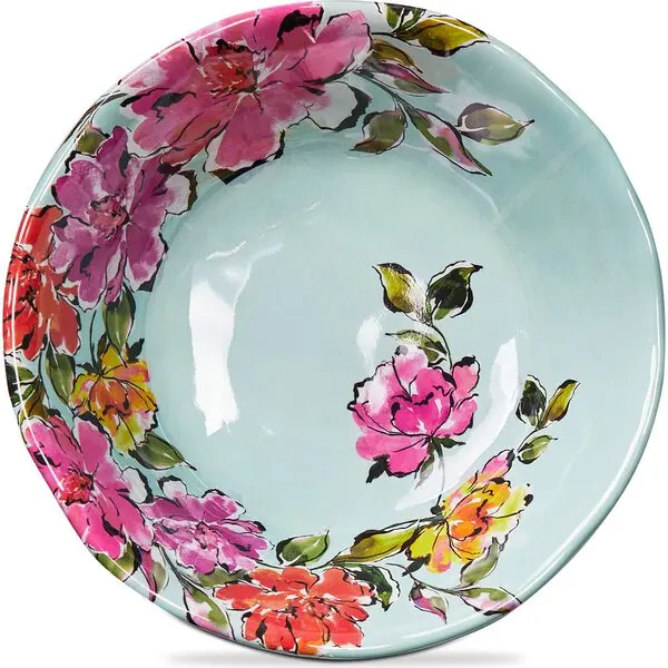 TAG In Bloom Melamine Bowl Multi Melamine Spring - Blue