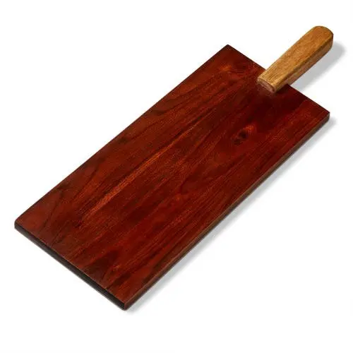 TAG Verge Paddle Board Natural Mango Wood Everyday Serving Tray - Black