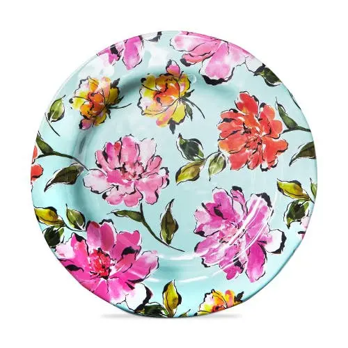 TAG In Bloom Melamine Dinner Plate Multi Melamine Spring - Blue