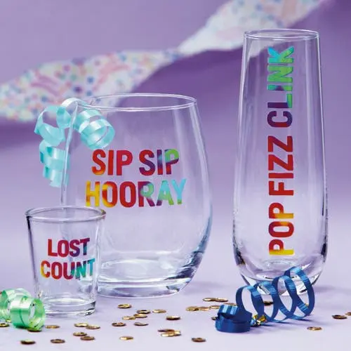 TAG Pop Fizz Clink Champagne Flutesdishwasher Safe