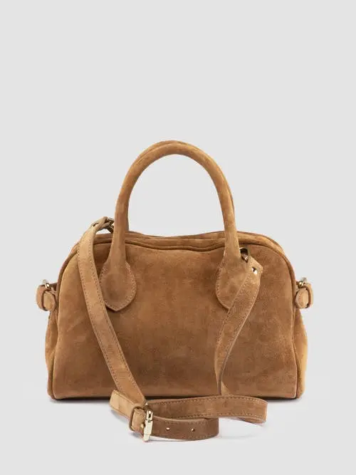 Officine Creative Julie 020 Suede Shoulder Bag