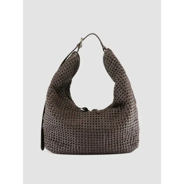 Officine Creative Vicky 002 Hand-woven Shoulder Bag - Brown