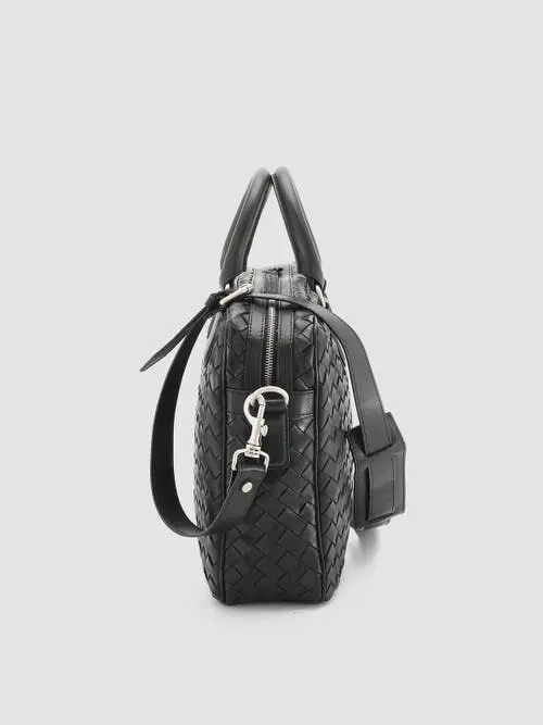 Officine Creative Armor 011 Hand-woven Shoulder Bag - Black