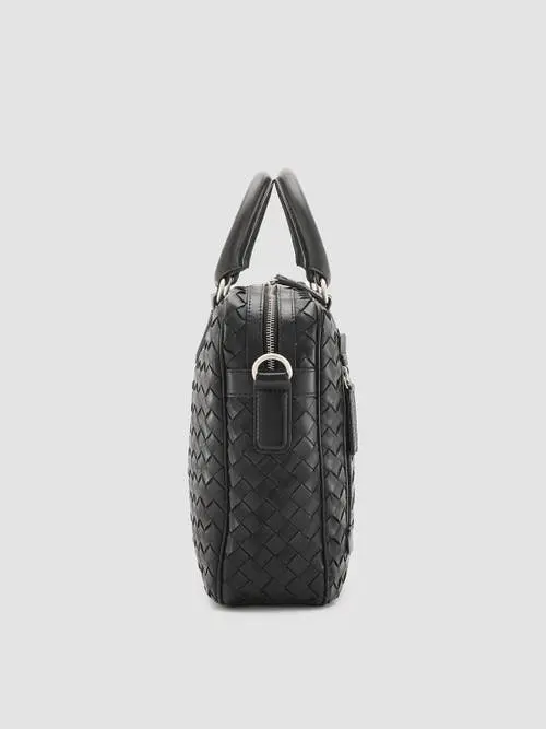 Officine Creative Armor 011 Hand-woven Shoulder Bag - Black