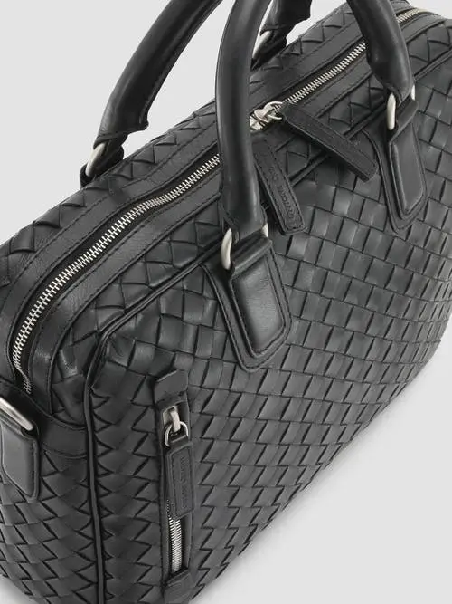 Officine Creative Armor 011 Hand-woven Shoulder Bag - Black