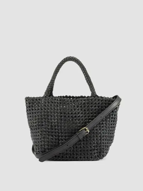 Officine Creative Vicky 001 Woven Leather Mini Bag - Black