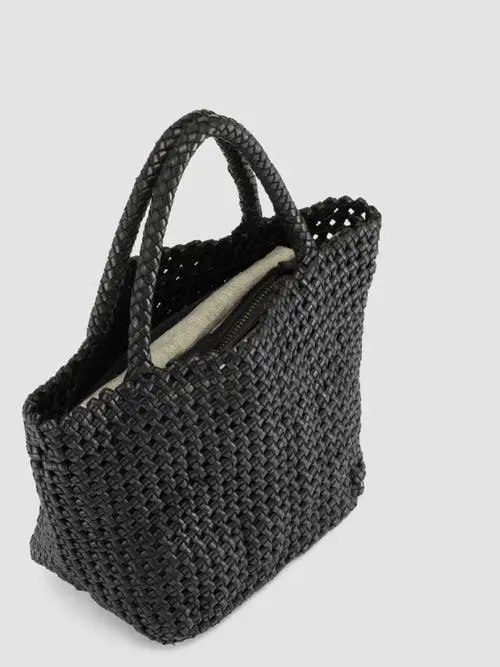 Officine Creative Vicky 001 Woven Leather Mini Bag - Black