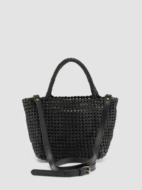 Officine Creative Vicky 001 Woven Leather Mini Bag - Black