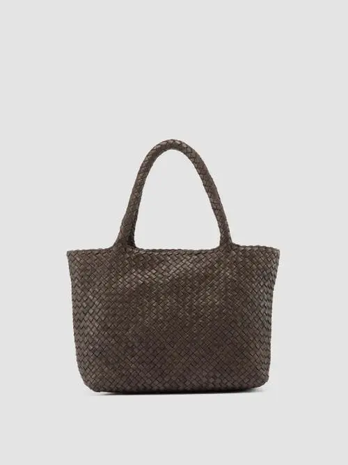 Officine Creative Raquel 001 Hand-woven Shoulder Bag - Brown