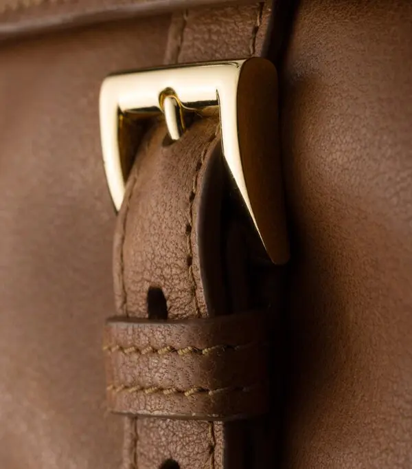 Prada Leather Chain Wallet - Brown