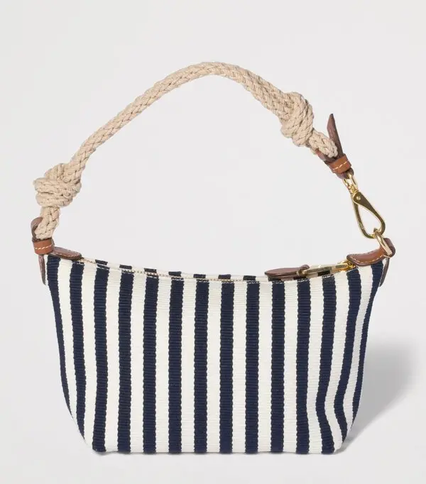 Miu Miu Stripe Logo Pouch - Blue