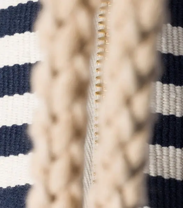 Miu Miu Stripe Logo Pouch - Blue