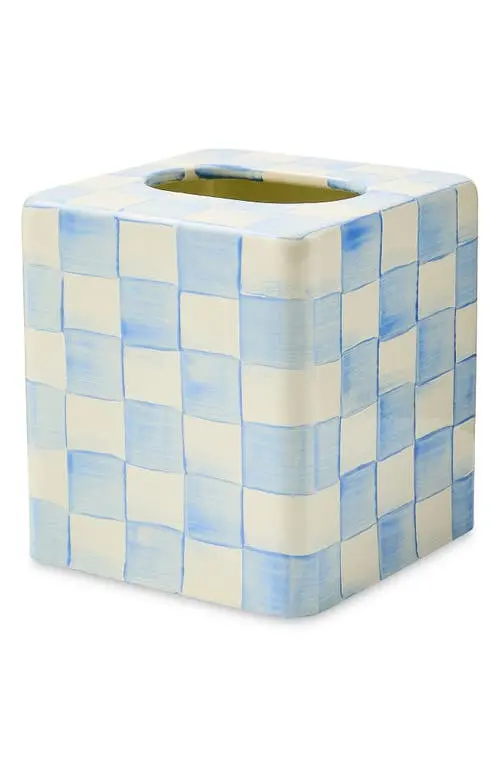MACKENZIE-CHILDS Boutique Tissue Box Cover - Sky Check