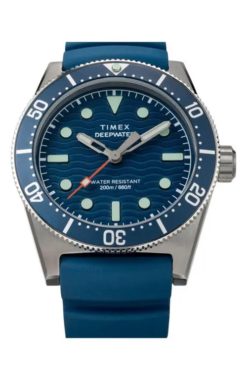 Timex® Timex Deepwater Dive Watch With Synthetic Strap