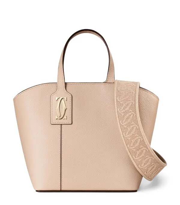 Cartier C De Mini Tote Bag - Beige