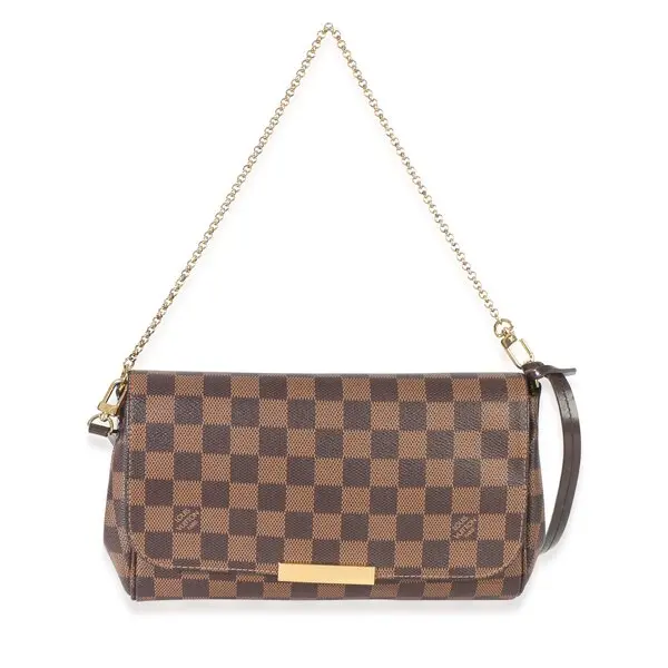 LOUIS VUITTON Damier Ebene Canvas Favorite Mm Shoulder Bag - Brown