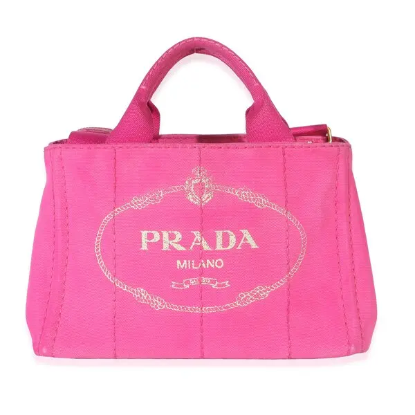 Prada Canvas Tote - Pink