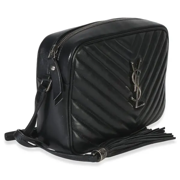 Saint Laurent Matelasse Calfskin Lou Camera Bag - Black